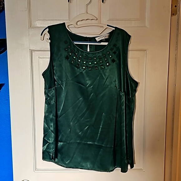 Kasper | Tops | Kasper Emerald Green Shell X | Poshmark